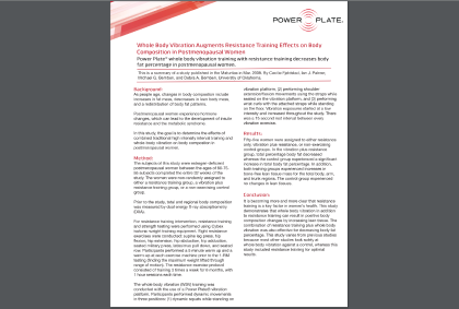 Whole-Body Vibration Augments Resistance Training Effects on Body Comp